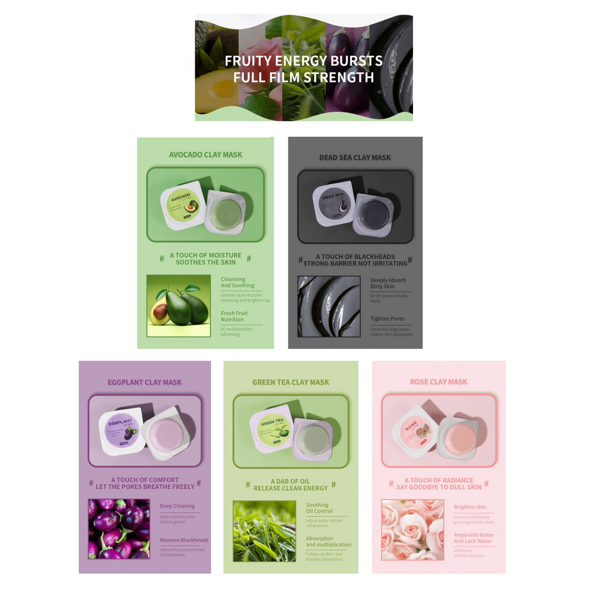 Clay Mask Pods (5g) – Grandeur Global