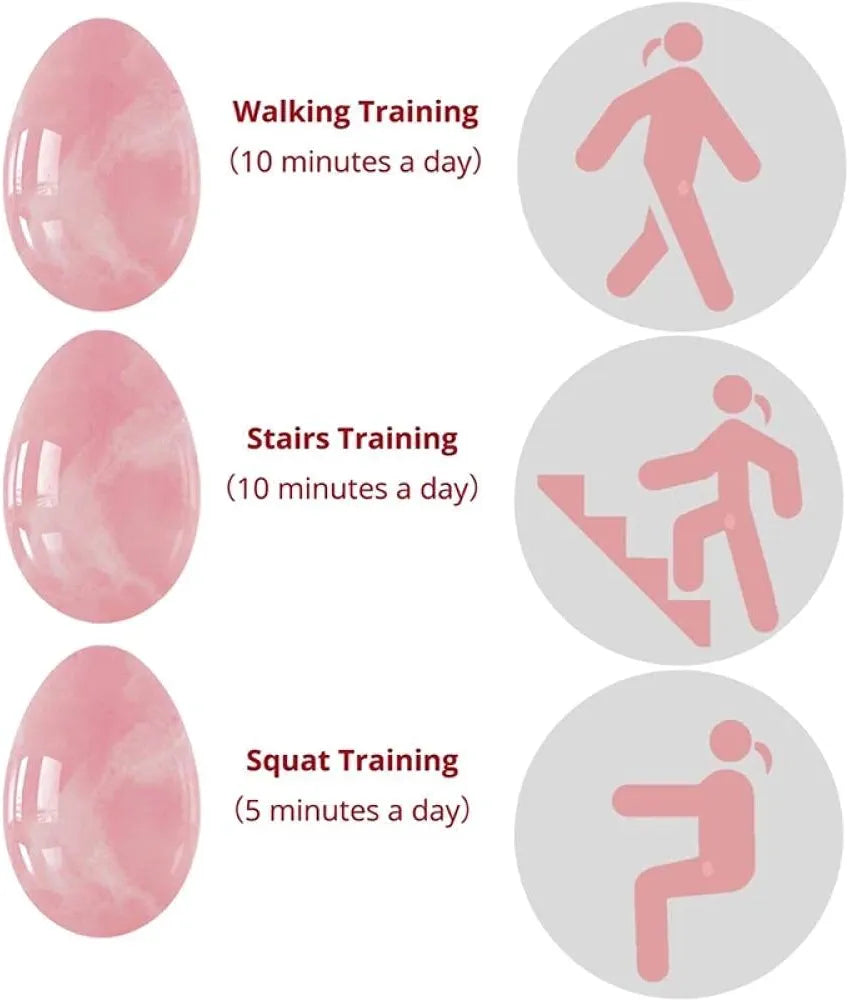 Rose Quartz Yoni Eggs - Kegel Exercise – Grandeur Global