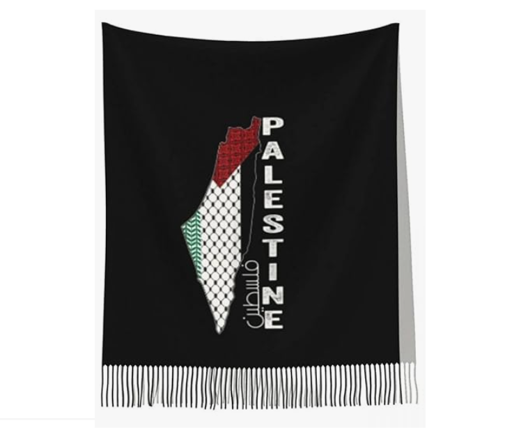 Palestine Light Knit Keffiyeh Pattern Shawl Scarf – Grandeur Global
