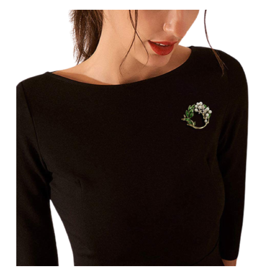 Elegant Circle and Pearl Type Brooches - Smart Brooches - Wedding Acce ...